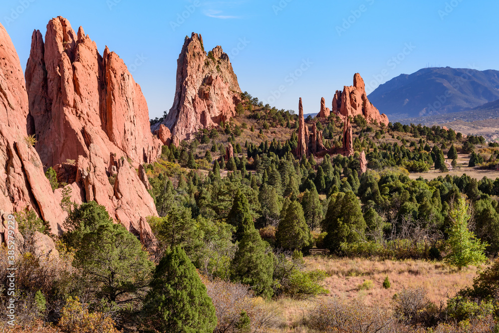 Colorado Scenic Beauty - Red Rock Formations at The Garden Of The Gods ...