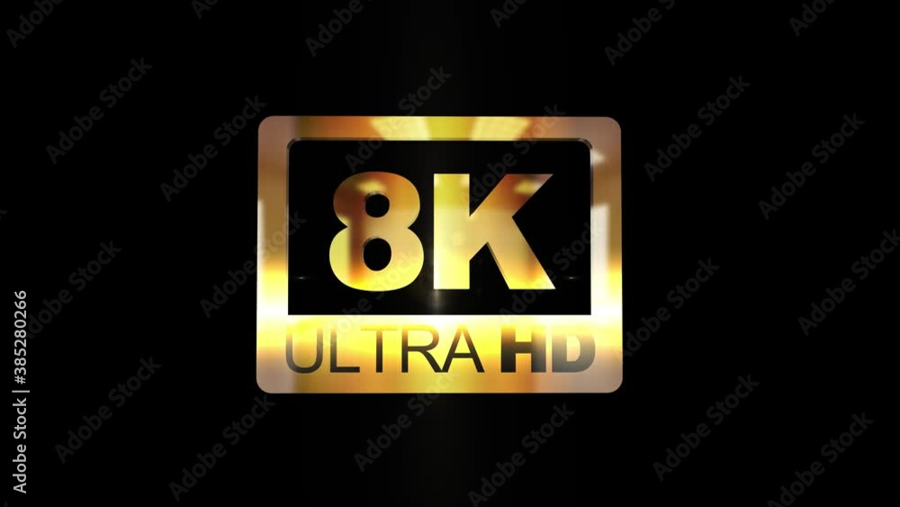 8K ULTRA HD icon logo animation Stock Video | Adobe Stock