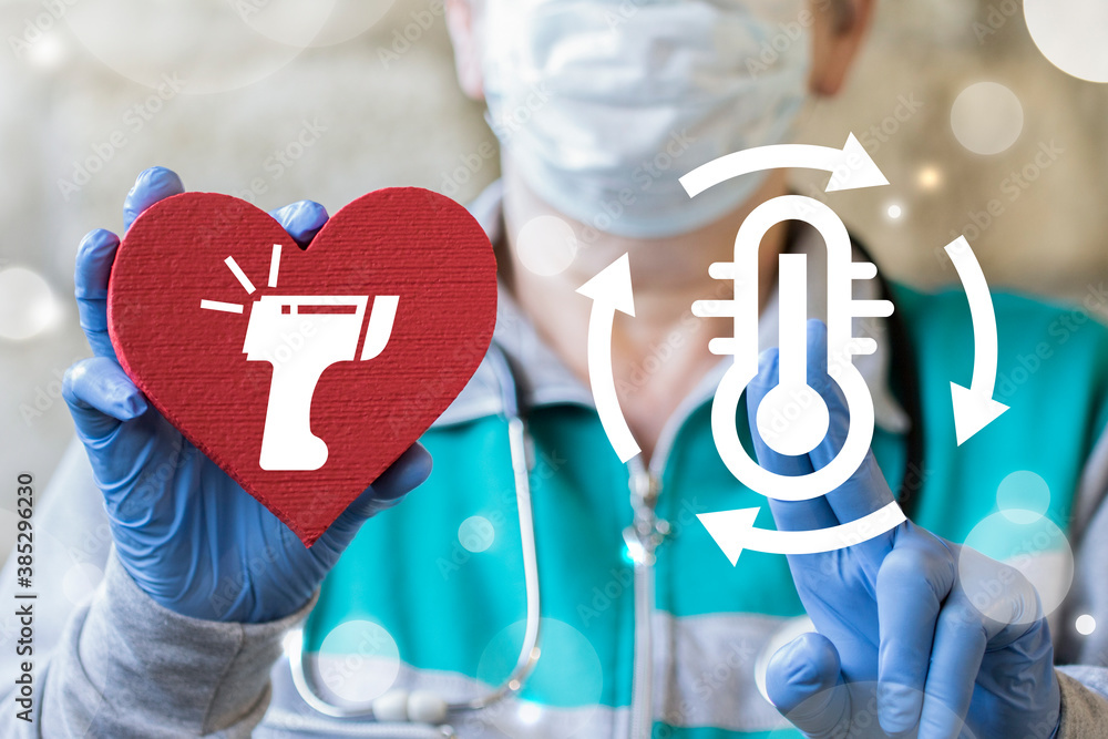 Body Temperature Check Medical Concept. Covid-19 outbreak detection ...