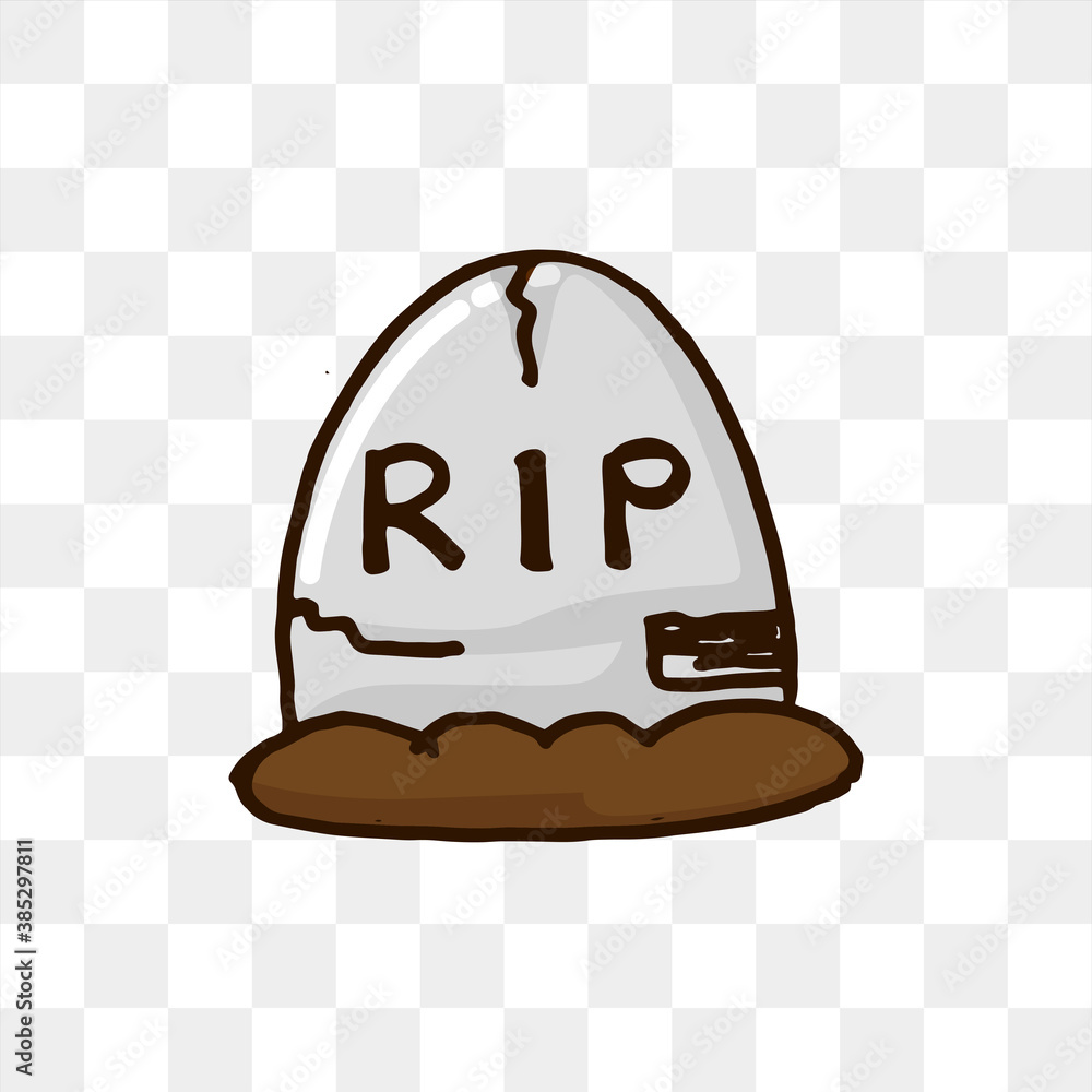 vector illustration of gravestone, RIP, headstone isolated on ...