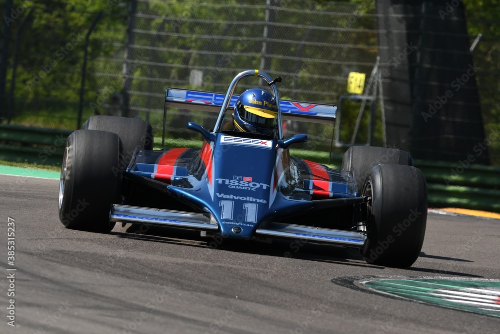 21 April 2018: unknown driver in action with historic F1 car Lotus 81 ...