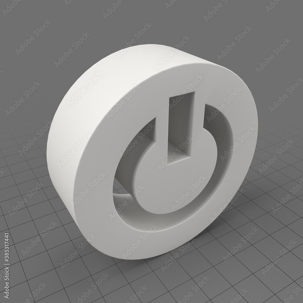 On off symbol Stock 3D asset | Adobe Stock
