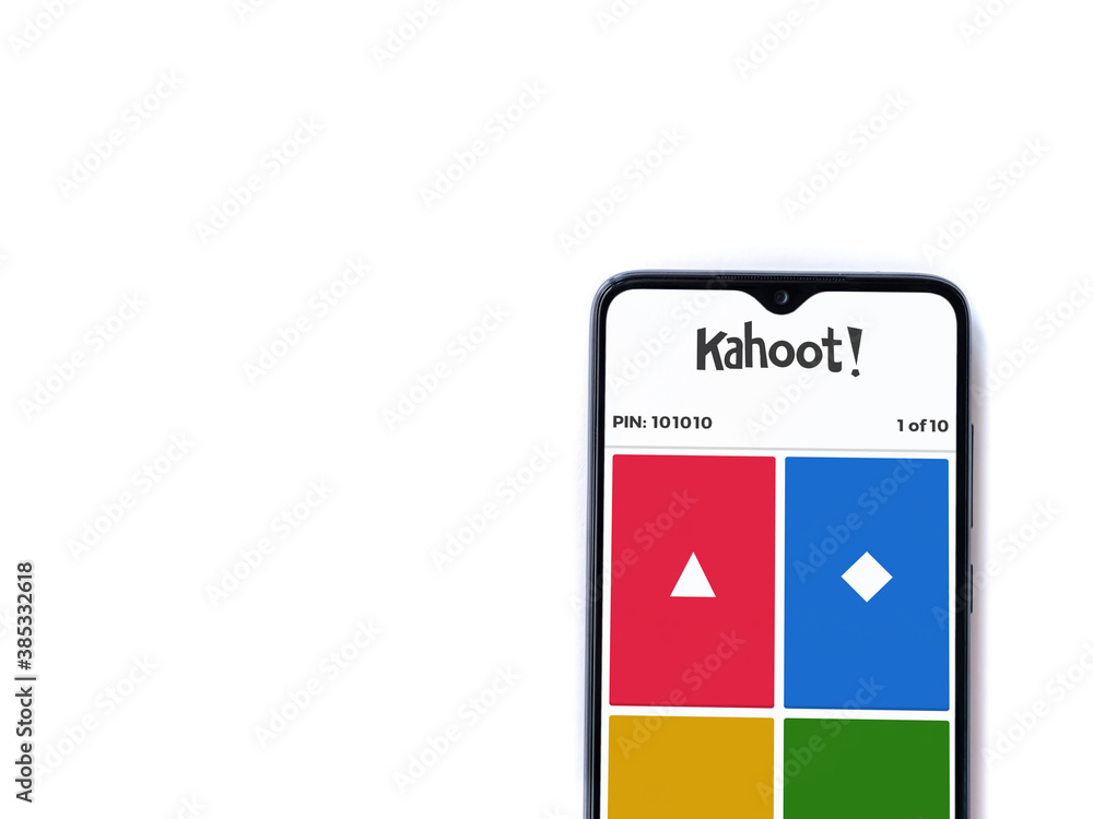 Lod, Israel - July 8, 2020: Kahoot! app launch screen with logo on the ...