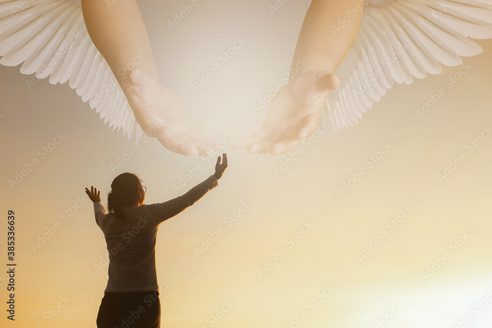 Angel Reaching Down From Heaven