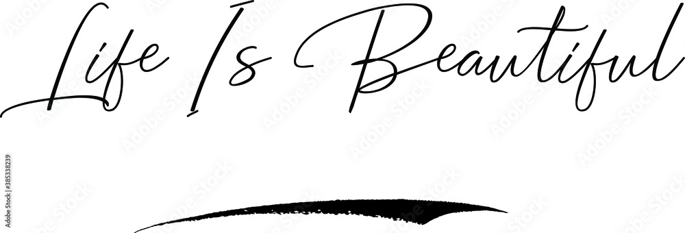 Life In Cursive Font