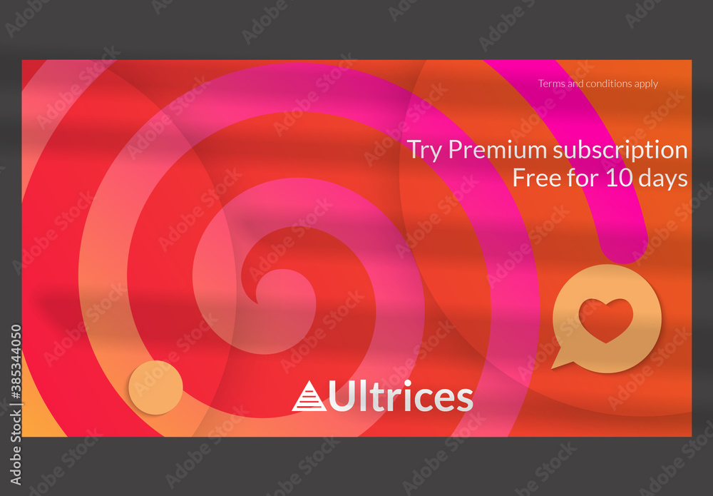 Slideshow Ad Layout with Vanishing Gradient Stock Template | Adobe Stock