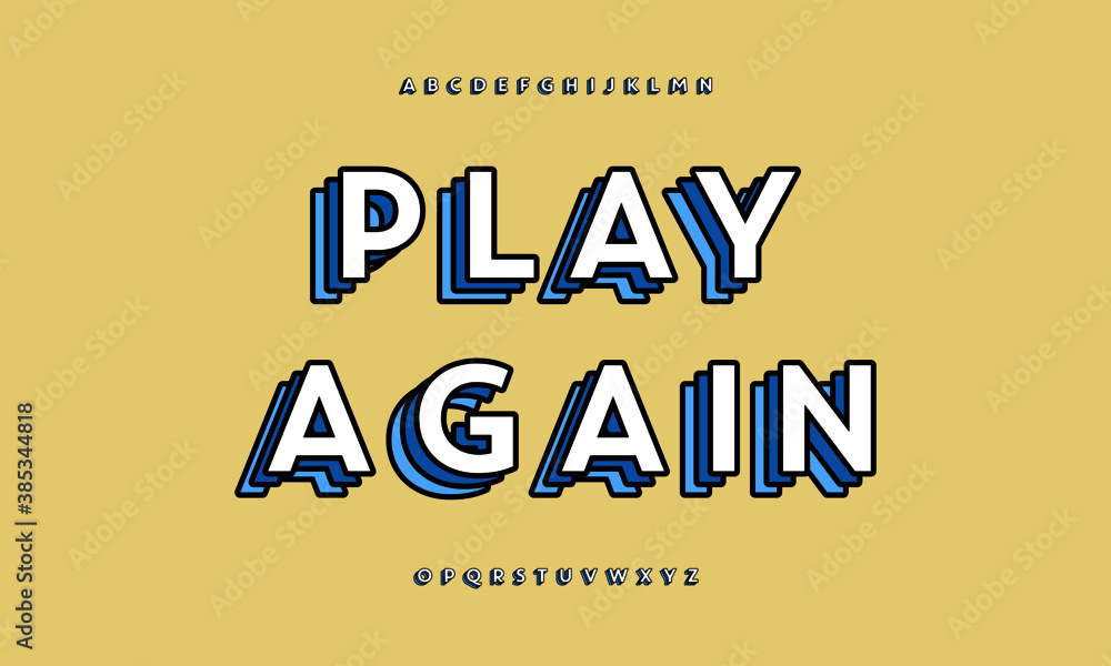 Playful stylish font set. Design alphabet for poster, logo, banner ...