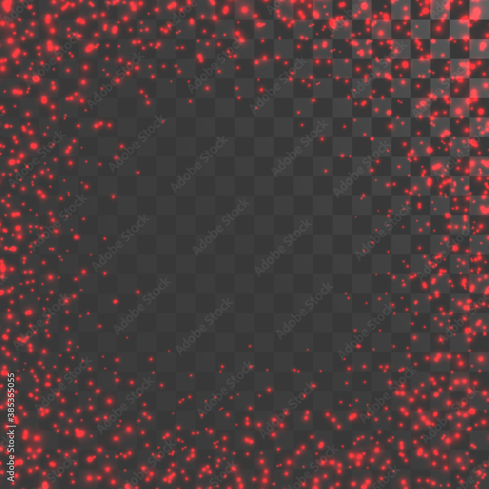 Vector red glitter particles background effect for luxury greeting rich card. Sparkling texture ...