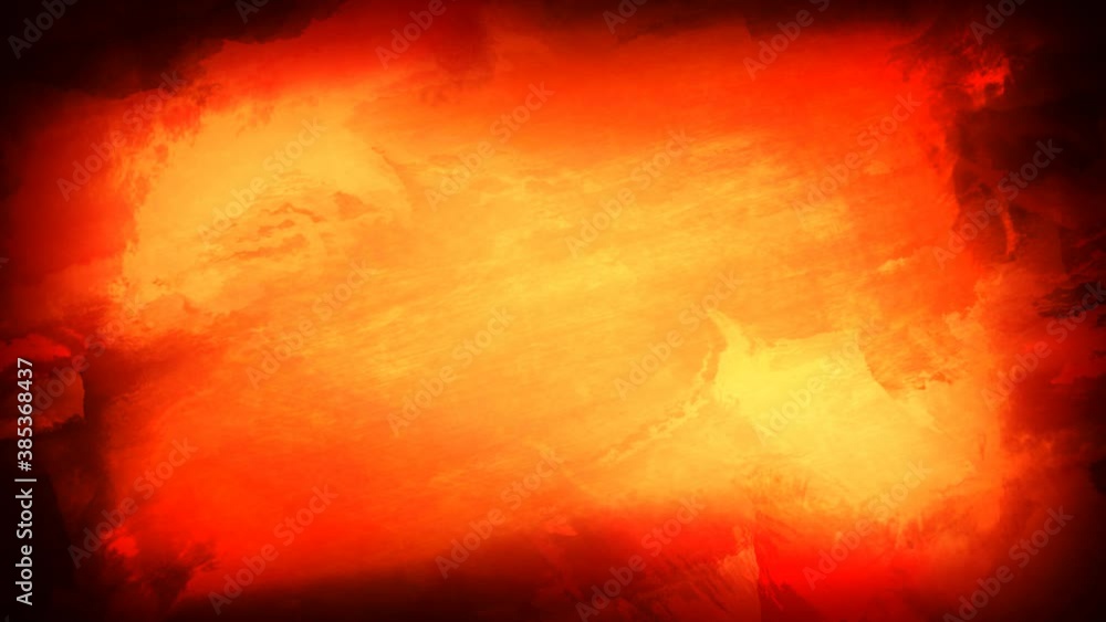Orange Rage Abstract Painting 4K Loop features a bright orange and red ...