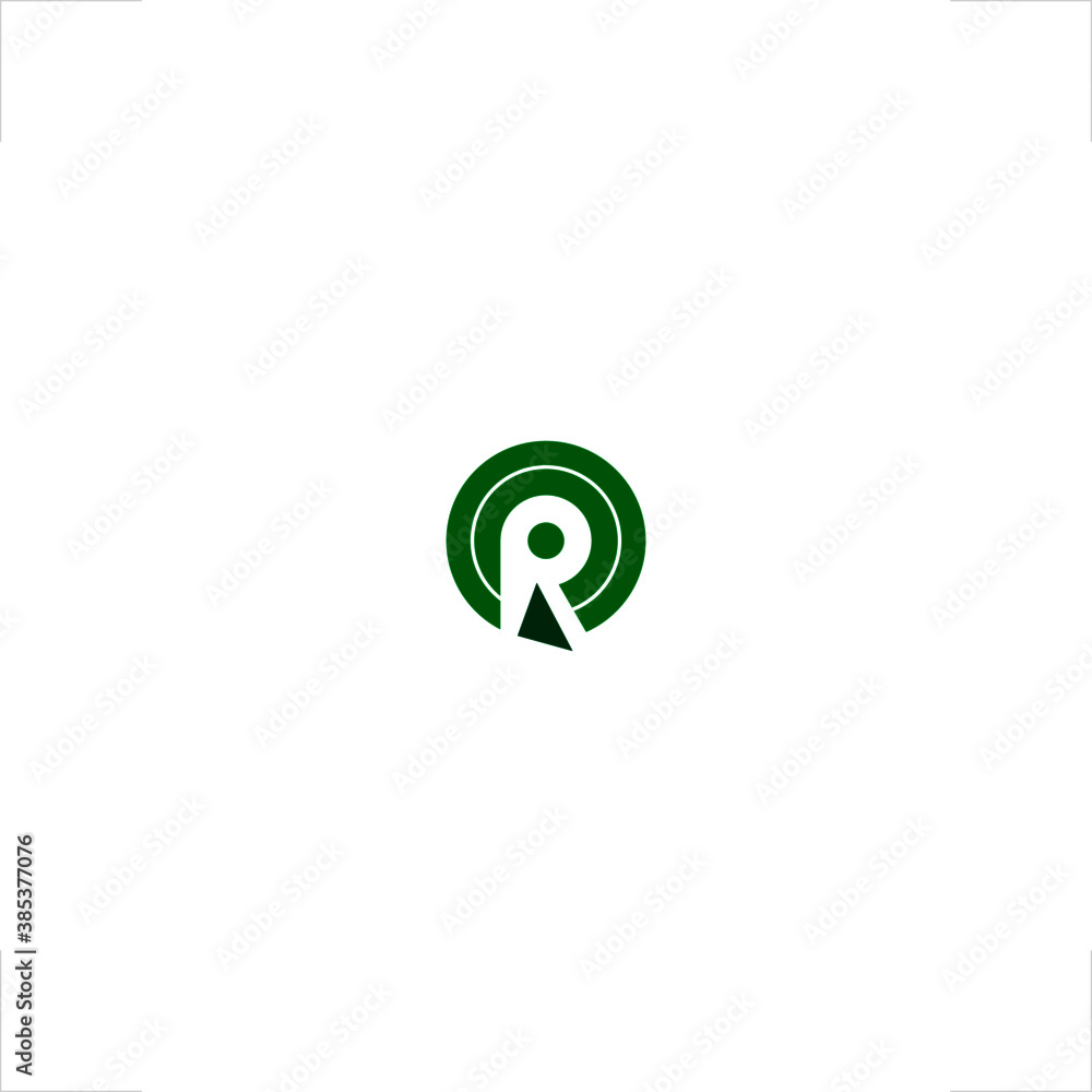 abstract R logo round design Stock Vector | Adobe Stock
