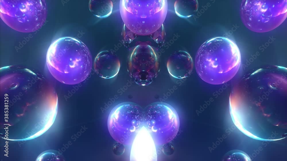 Colorful pink bubbles, animated background Stock Video | Adobe Stock