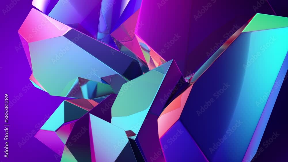 3-d spinning shapes, animated background Stock Video | Adobe Stock
