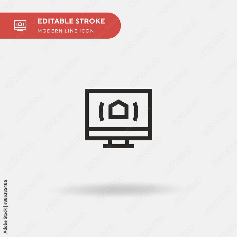 Pc Simple vector icon. Illustration symbol design template for web ...