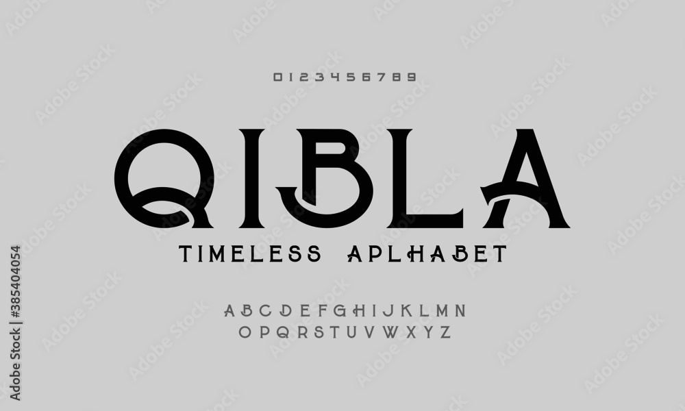 Timeless alphabet font. Awesome typeface a to z design vector. Stock ...