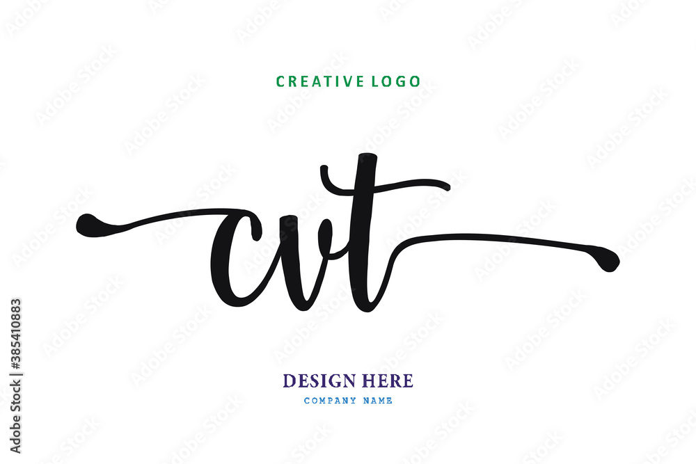 simple CVT letter arrangement logo is easy to understand, simple and ...