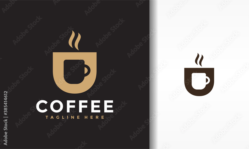 letter U coffee cup logo Stock Vector | Adobe Stock