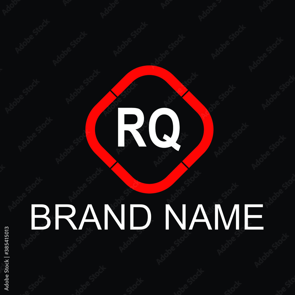 Initial Letter RQ Logo Template vector design for your company Stock ...