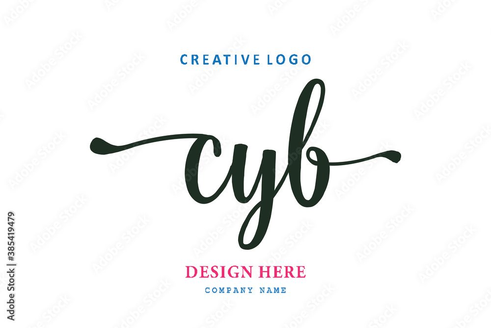 simple CYB typeface logo is easy to understand, simple and ...