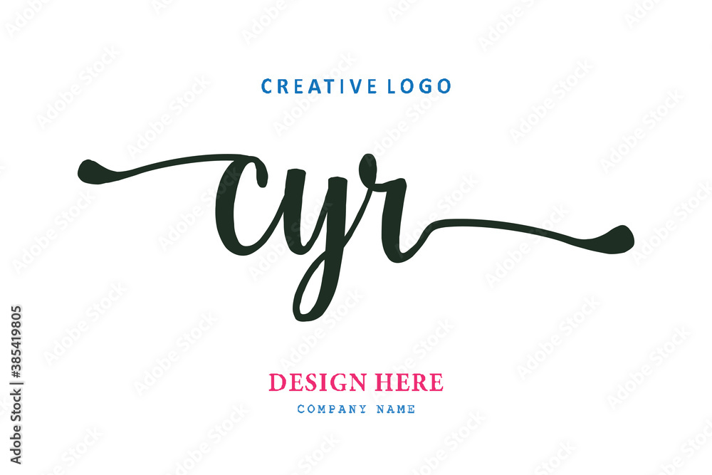simple CYR typeface logo is easy to understand, simple and ...
