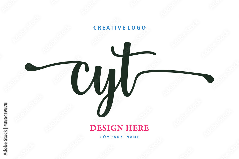 simple CYT typeface logo is easy to understand, simple and ...