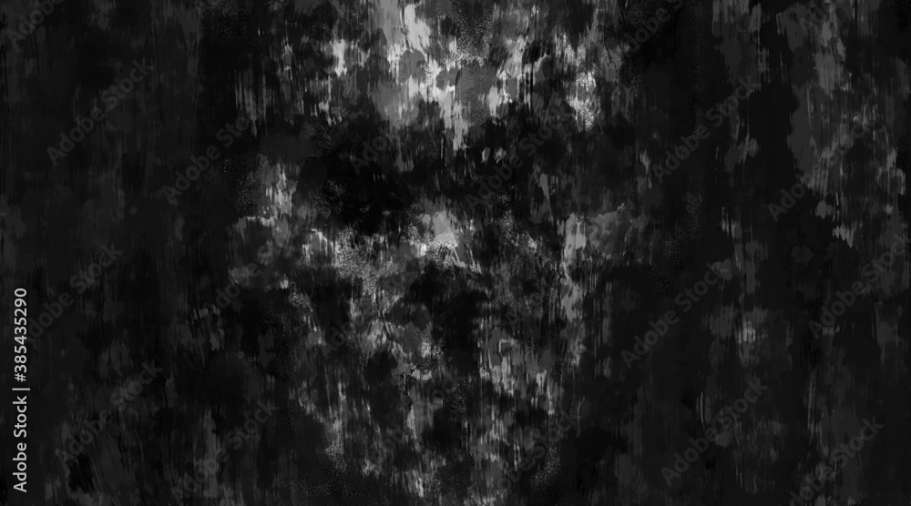 Scary animation of evil skull face. Dark theme concept art. Black and ...