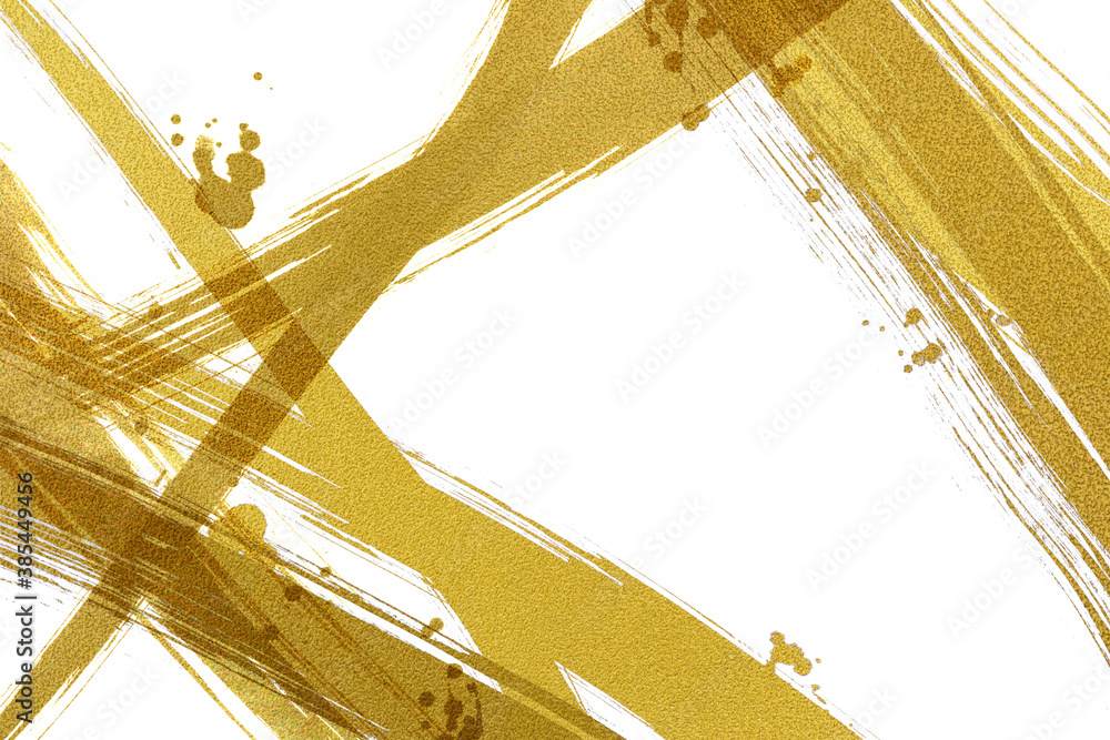 Brush painted gold line Stock Illustration | Adobe Stock