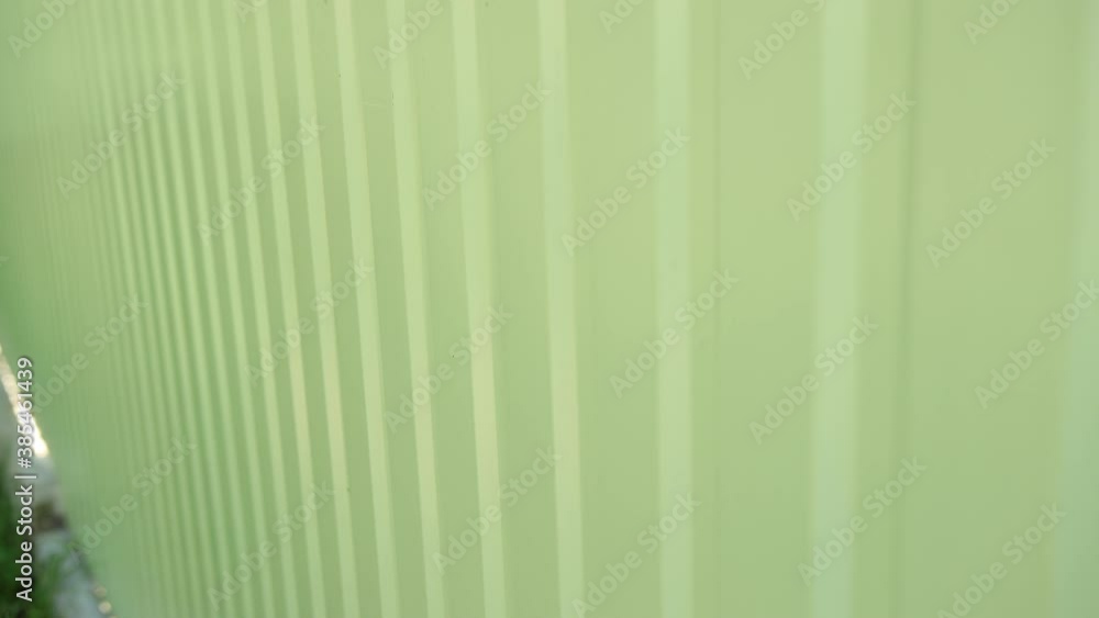 Light-green metal plate. Siding. Seamless surface of galvanized steel ...