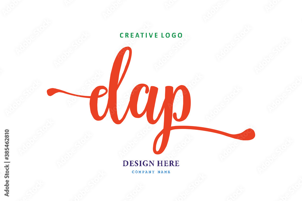 simple DAP lettering logo is easy to understand, simple and ...