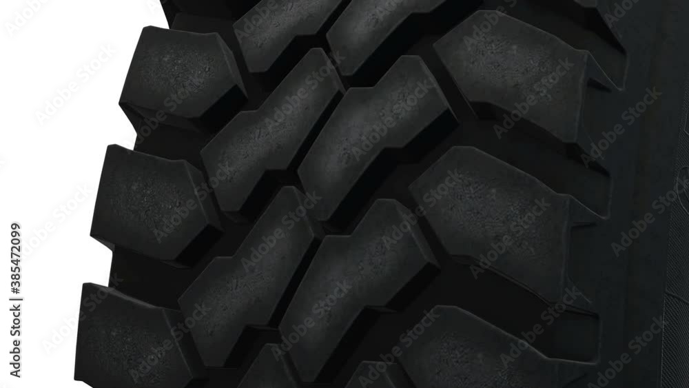 New car tire wheel rotation animation at white background. Wheel ...