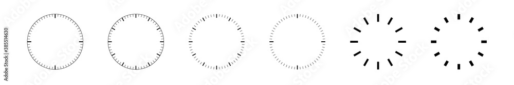 Clock Icon Set Time Clock Icons Collection Line Clocks Symbol