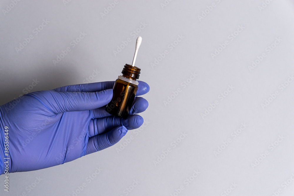 Corona virus Covid-19 respiratory sputum specimen swab test tube ...