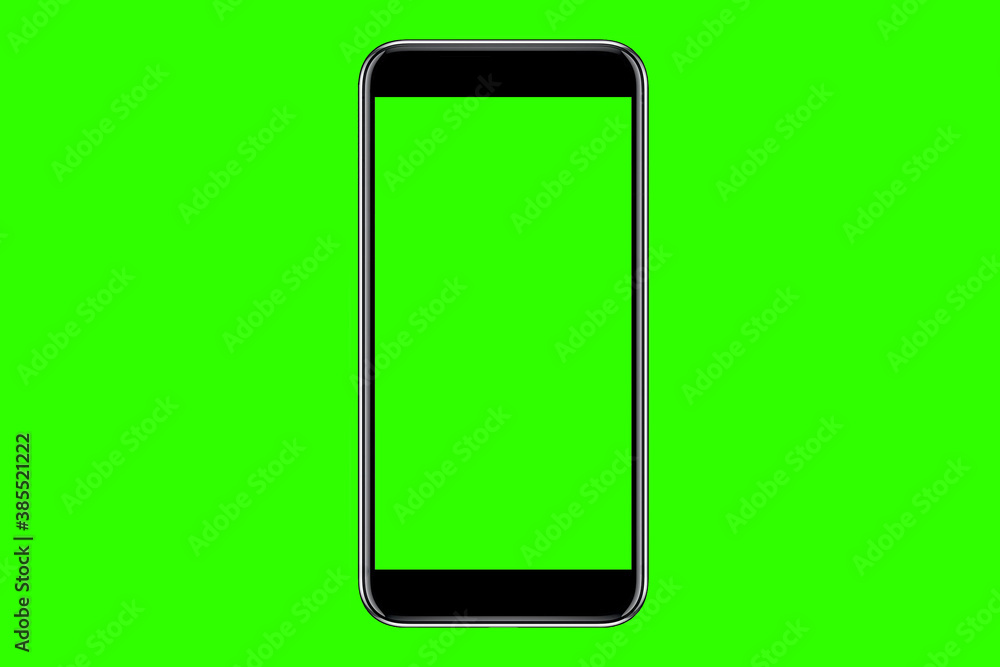 Smartphone similar to iphone 12 pro max with green screen for ...