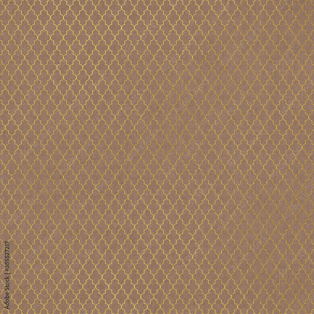 Gold Metallic Pattern on Kraft Paper Texture Background, Digital Paper ...