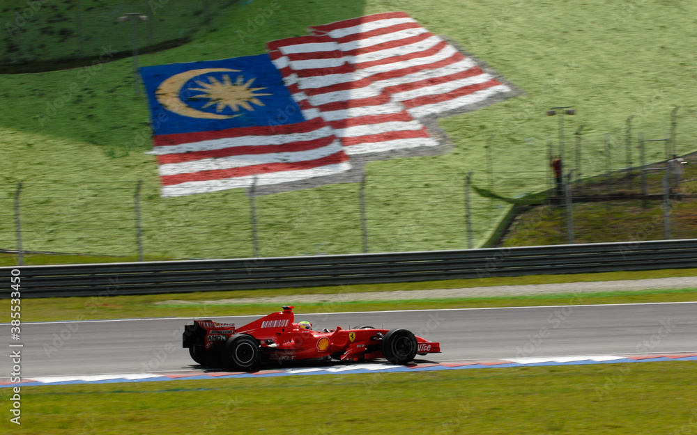 Scuderia Ferrari Marlboro F2007 Felipe Massa Brazil F1 Sepang Malaysia ...