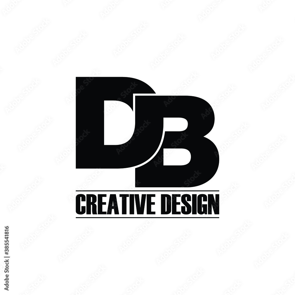 Letter DB simple logo design vector Stock Vector | Adobe Stock