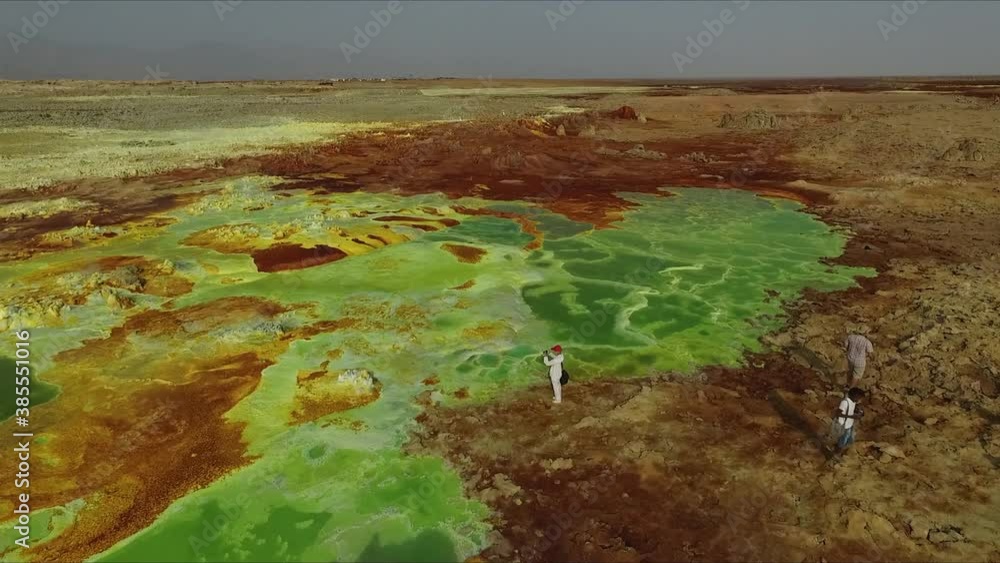 Ethiopia. Dallol Lake. The colorful landscape of Dallol lake in Crater ...