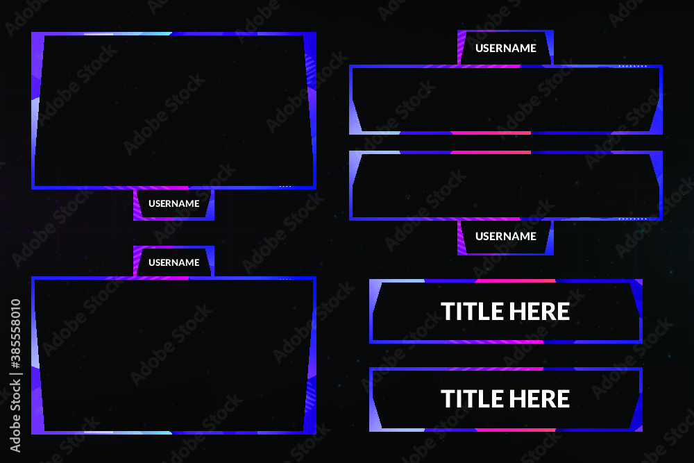 Twitch Overlay Design Stock Vector | Adobe Stock