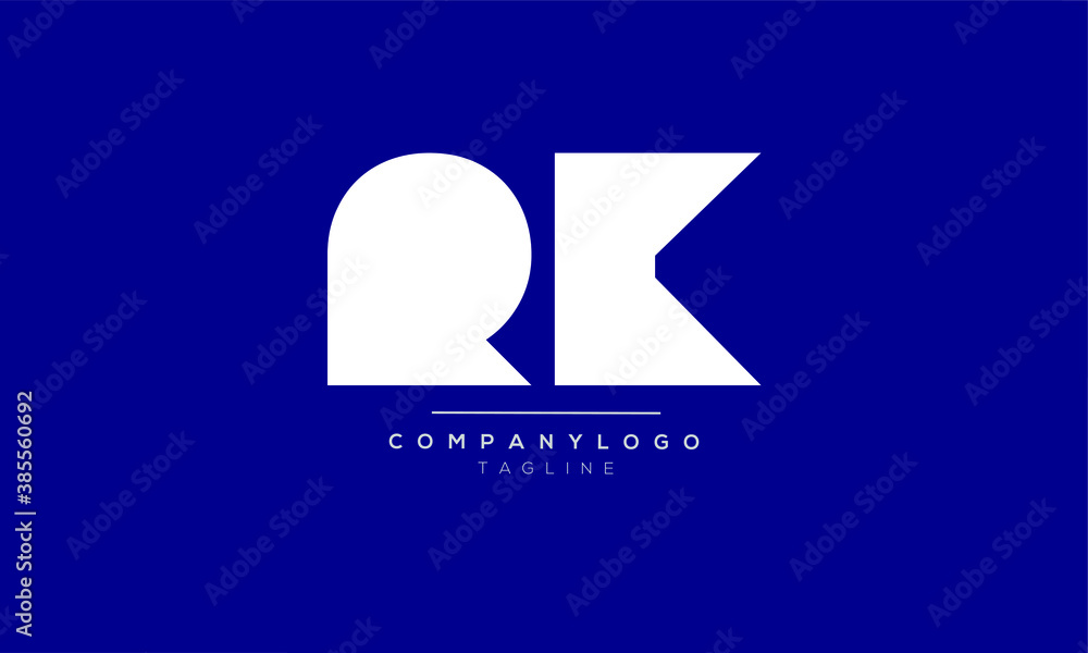 RK initials monogram letter text alphabet logo design Stock Vector ...