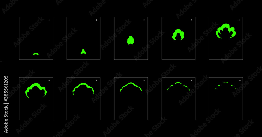 Smoke effect. liquid smoke animation sprite sheet. classic liquid smoke ...