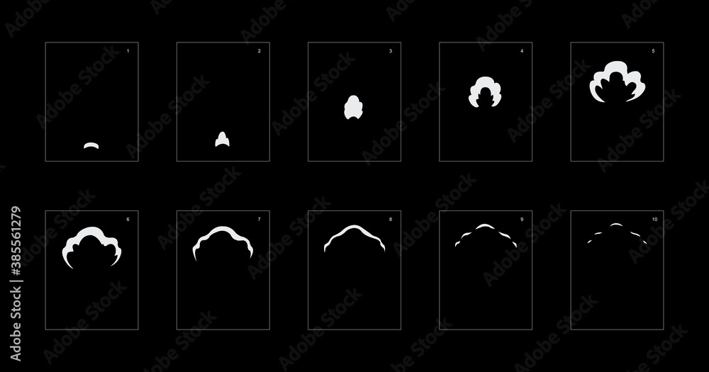 Smoke effect. smoke animation sprite sheet. classic smoke effect ...