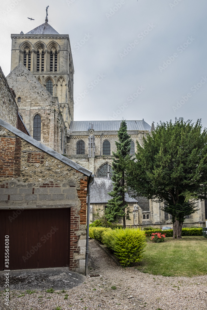 Fotografia do Stock: Architectural fragments of Fecamp Abbey. Fecamp ...