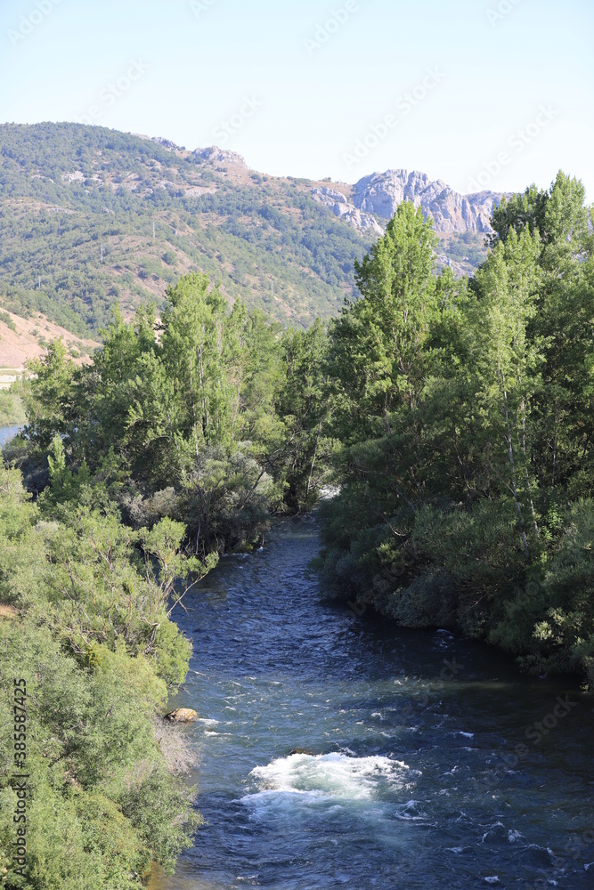 Castilla y León. León. Cistierna. Río Esla. ““El cuidado de los ríos no ...