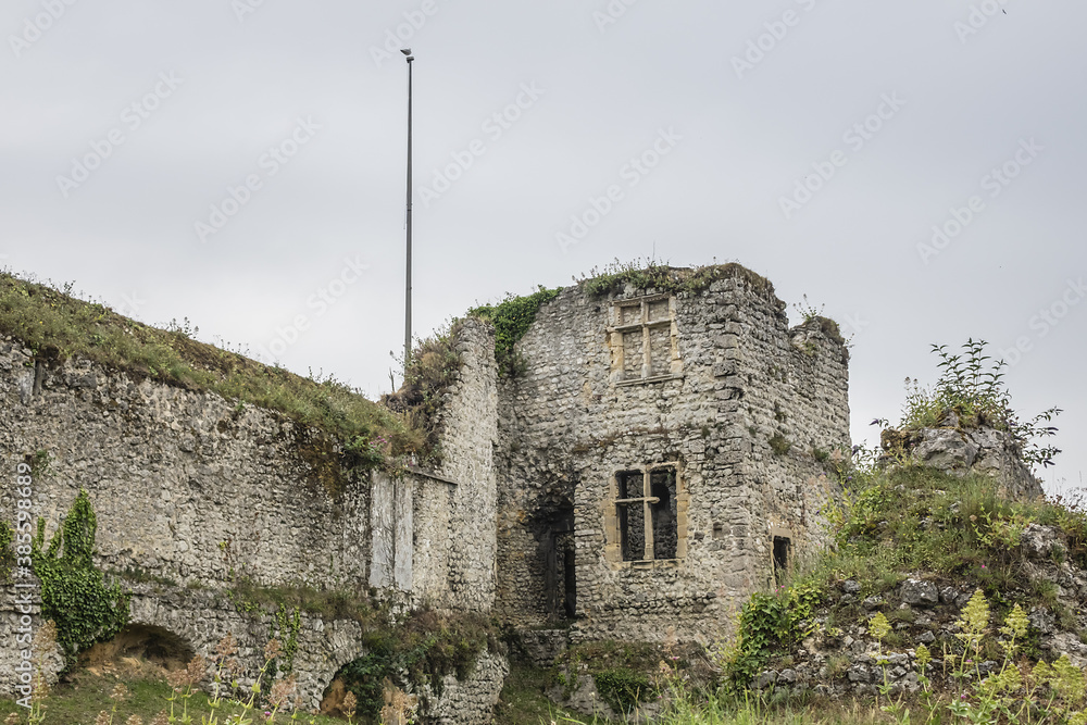 Ruins of Ducal Palace in Fecamp. Once belonging to Dukes of Normandy ...