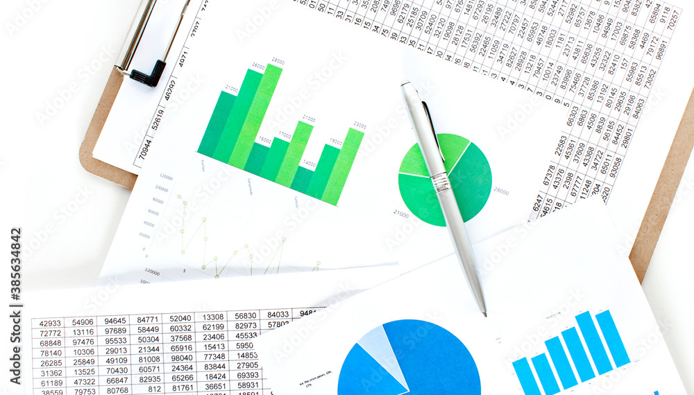 businessman working data document graph chart report marketing research ...