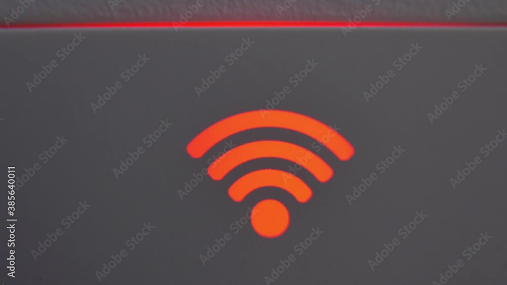 Wifi Internet Connection Signal Strength Indicator Light Turns Green ...