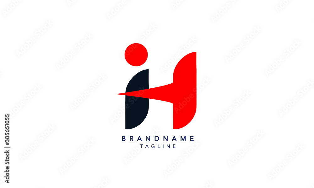 Alphabet letters Initials Monogram logo IH, HI, I and H Stock Vector ...