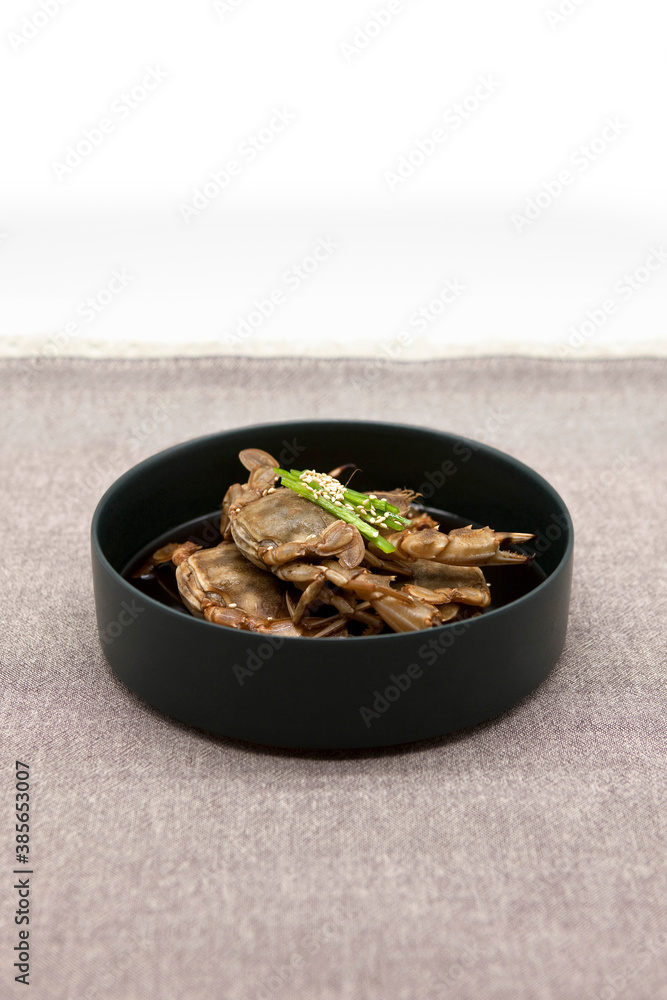 Korean traditional food, soy sauce marinated crab (Ganjang Gejang ...