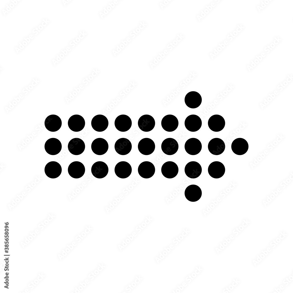 Simple arrow, waypoint sign symbol isolated on white background EPS ...