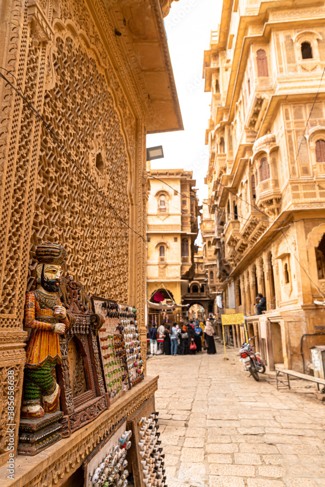 Traditional rajasthani puppets (Kathputli) in the streets of jaisalmer ...