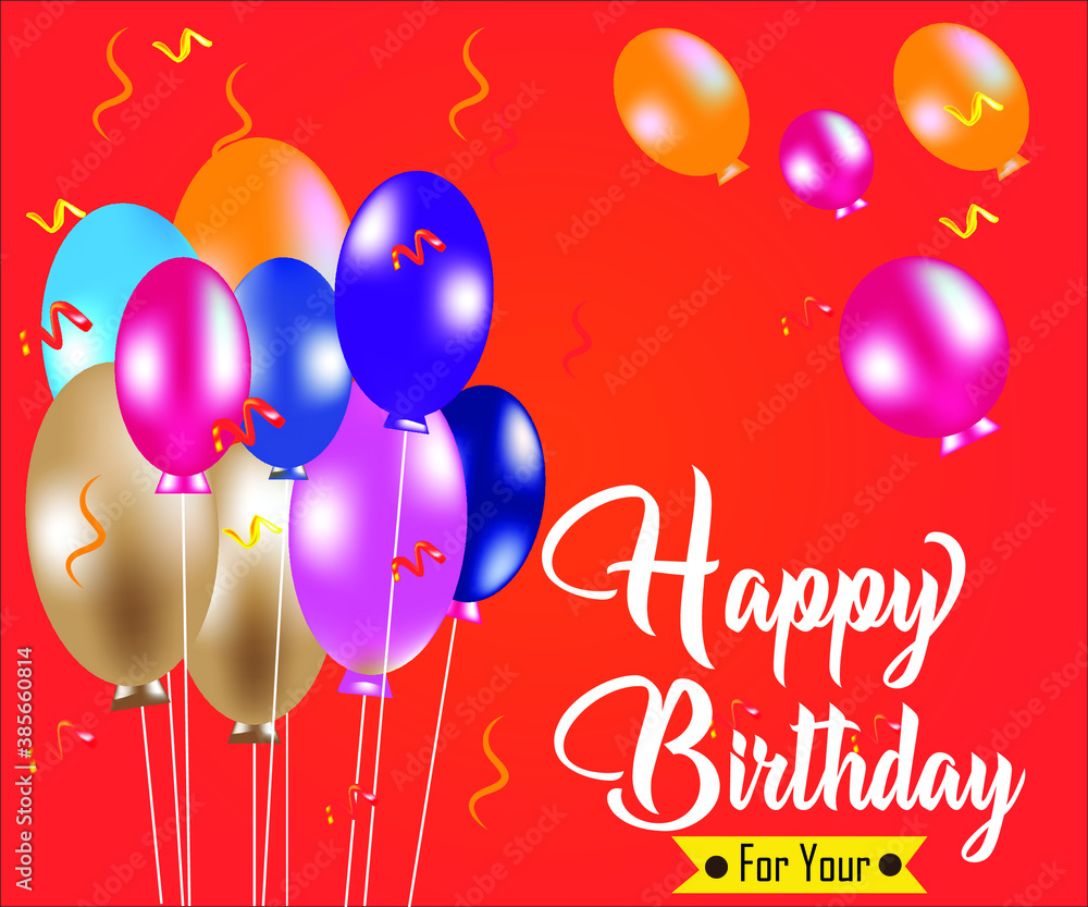 happy birthday background vector eps 10 Stock Vector | Adobe Stock